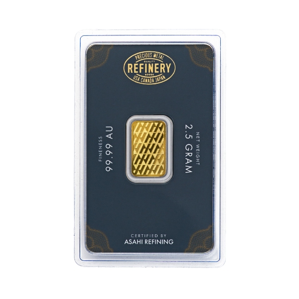 2.5 Gram Asahi Gold Bar In Assay Card - Royal Bull