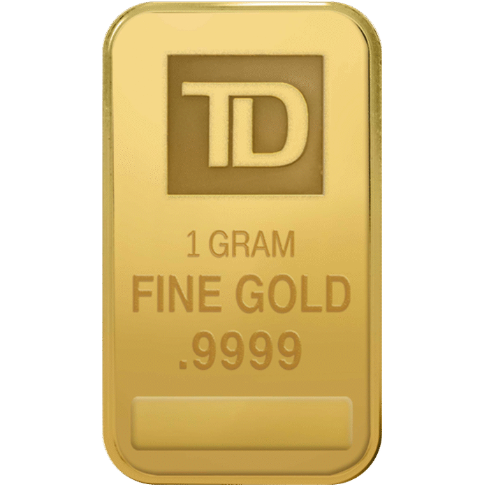 1 gram TD Bank Pure Gold Bar (In Assay) - Royal Bull
