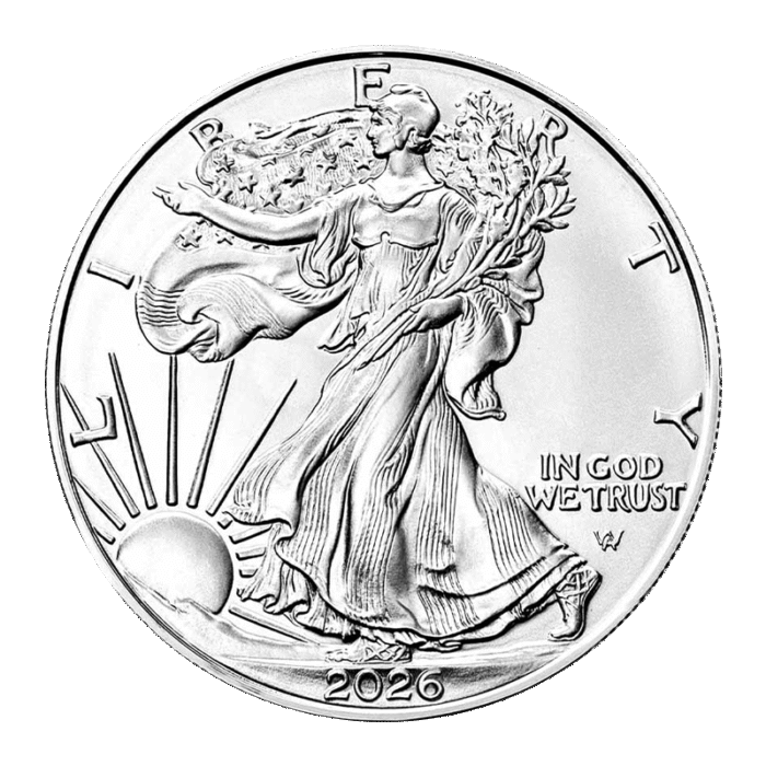 1oz 2026 Silver American Eagle Coin - Royal Bull