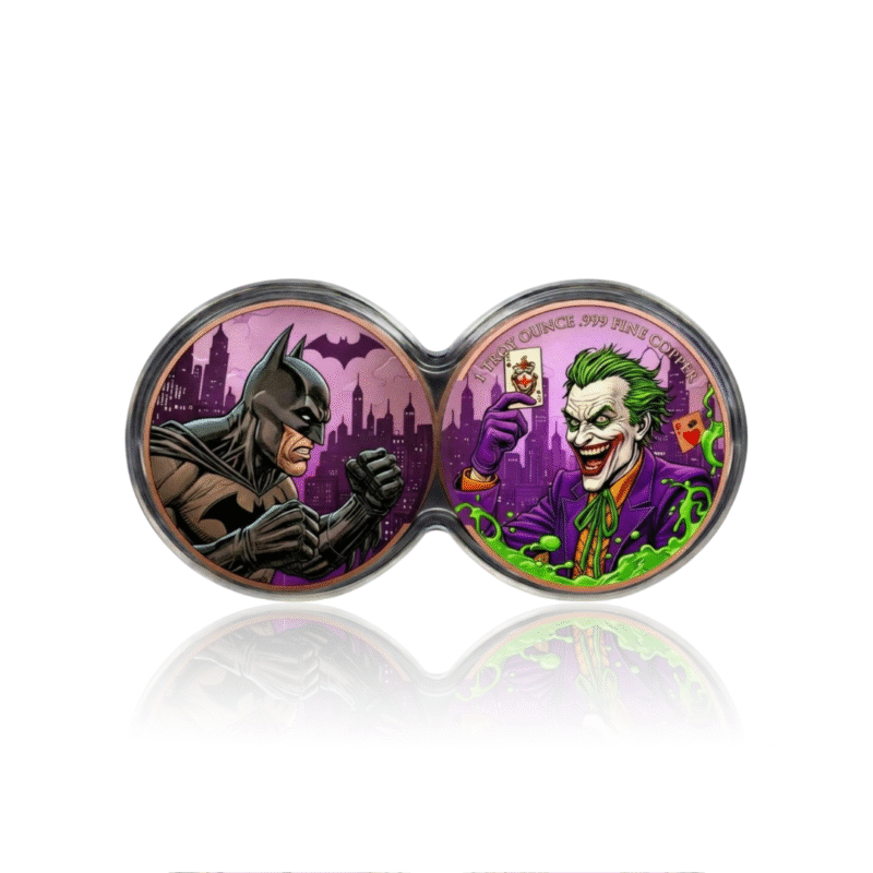 DuoStack Batman Vs Joker Colorized 2x1oz Copper Coin Set - Royal Bull