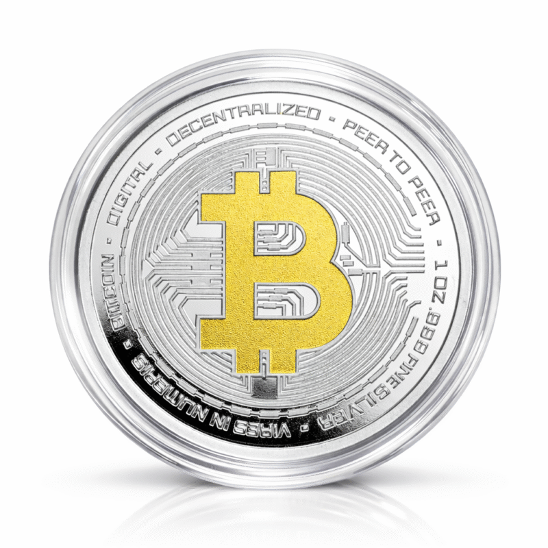 2025 1oz Niue Bitcoin Colorized Silver Proof-Like Coin - Royal Bull